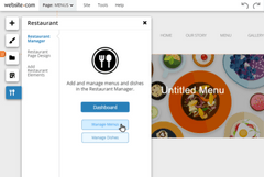 Previewing a Restaurant Menu