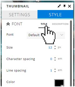 Customizing Thumbnail Gallery Font Style