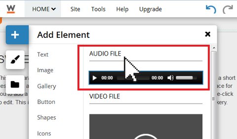 Uploading an Audio File