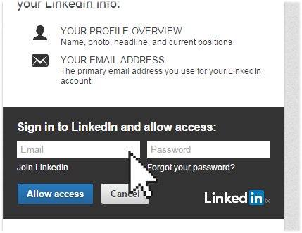 LinkedIn Business Card on your website