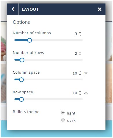 Changing the Number of Columns and Spacing between Gallery Images