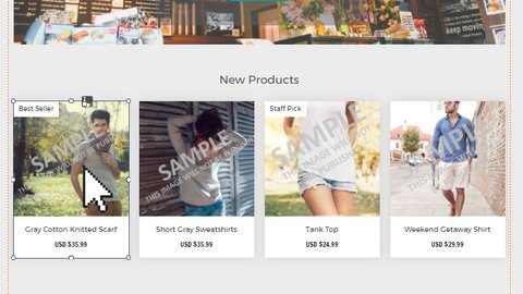 Customizing New Products on Store Home