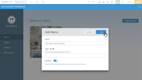 Creating a New Restaurant Menu