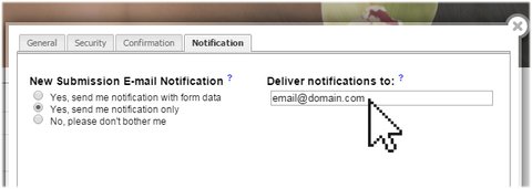 New Form Data Notifications