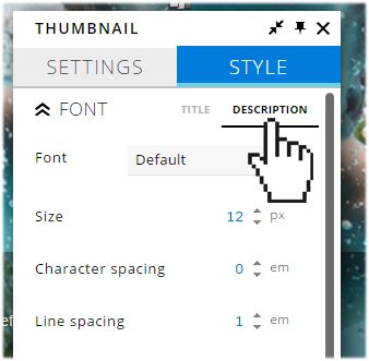 Customizing Thumbnail Gallery Font Style