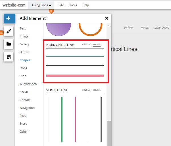 Using Lines on Your Website