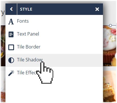 Customizing Tiles Gallery Image Tile Border and Shadow