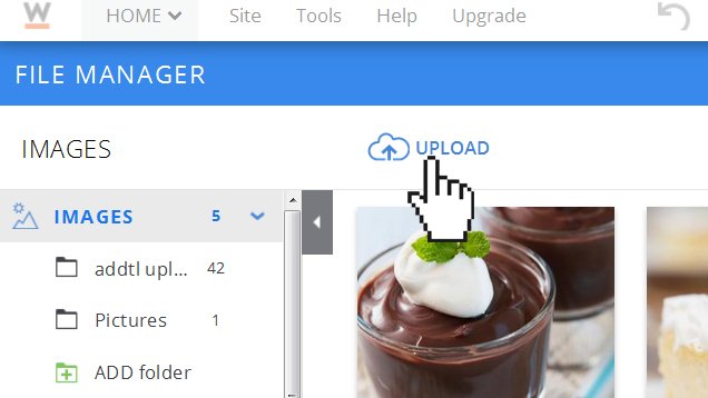 Uploading a file to File Manager