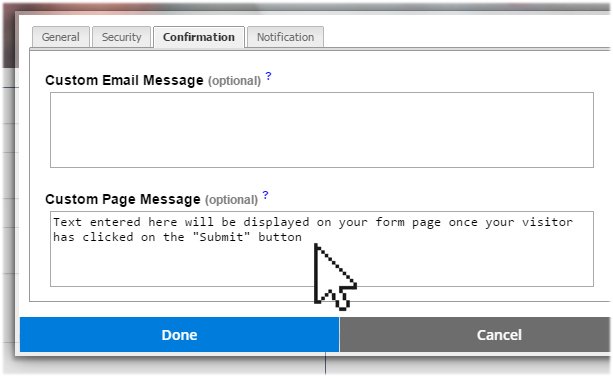 Form Submission Confirmations