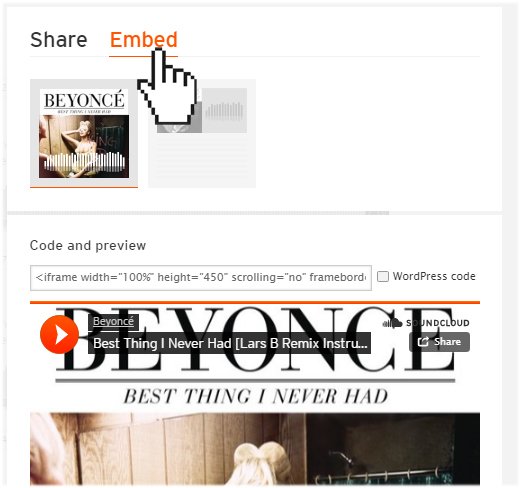 Adding a SoundCloud player on your web page